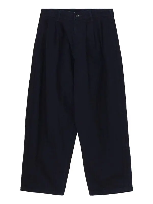 YOHJI YAMAMOTO POUR HOMME Side Tape Detail Pants - Blue