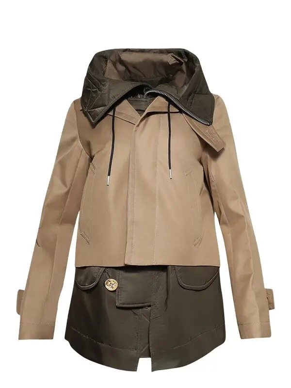 Sacai Cotton Gabardine Blouson - Tan
