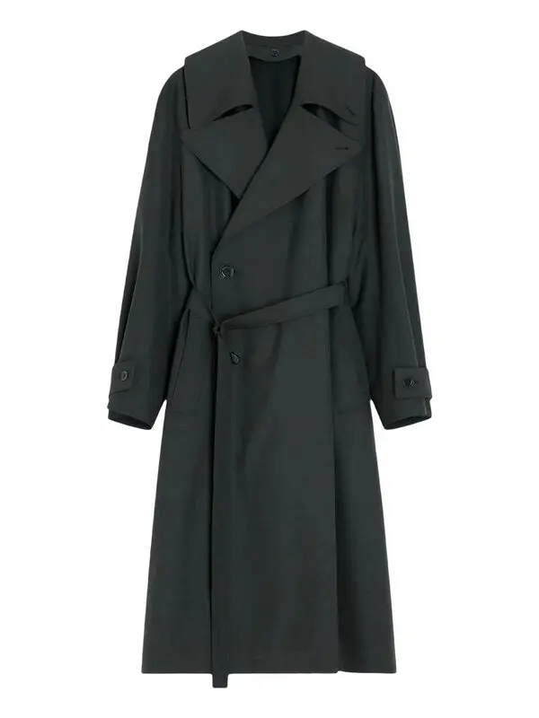 LEMAIRE Trench Coat With Detachable Lining - Black