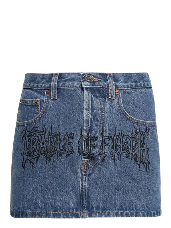 Vetements Mini Denim Skirt - Blue