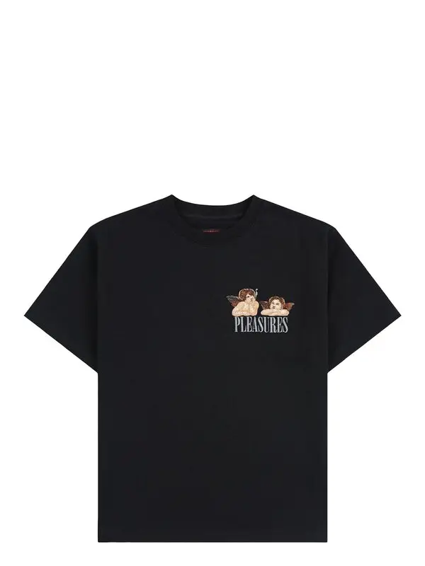 PLEASURES Dynamic Short-sleeve Crewneck - Black
