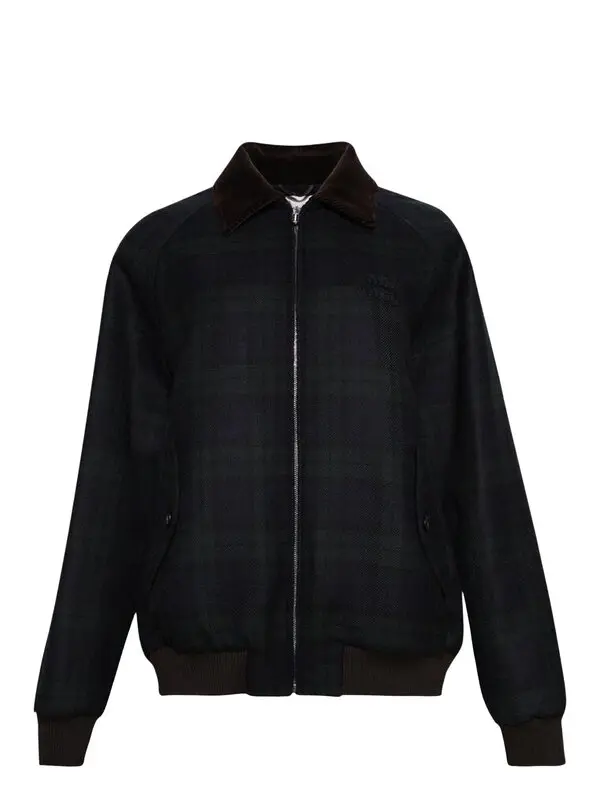 Miu Miu Twill Check Jacket - Blue