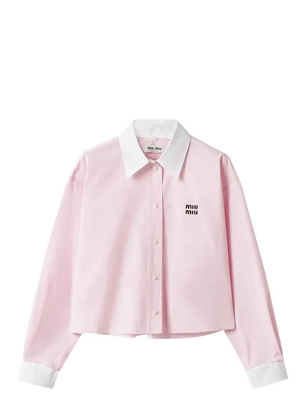 Miu Miu Poplin Shirt - Pink