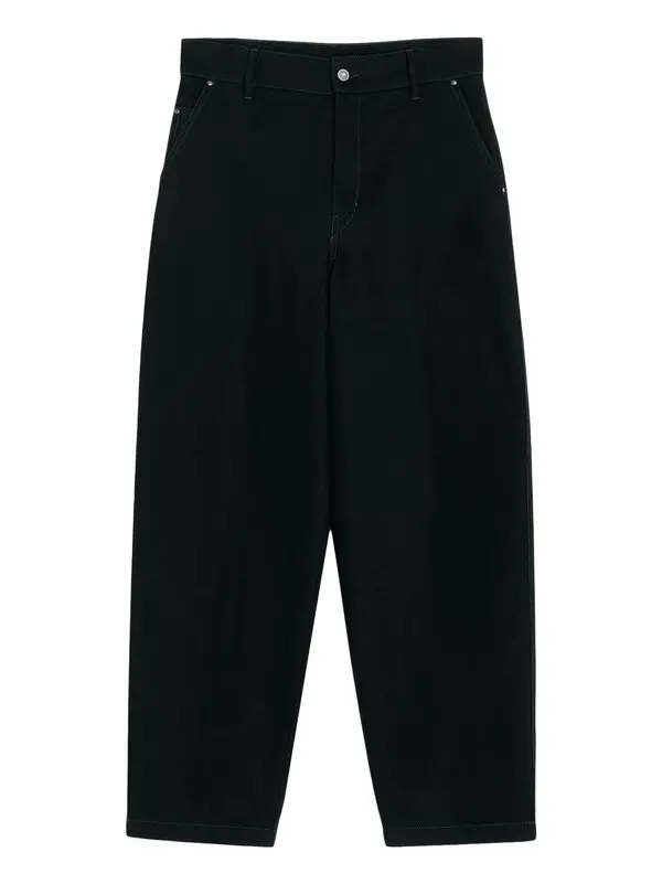 LEMAIRE Maxi Barrel Workwear Trousers - Black
