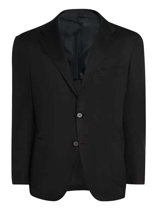 KNT 14-micron Wool Single-breasted Sport Coat - Black
