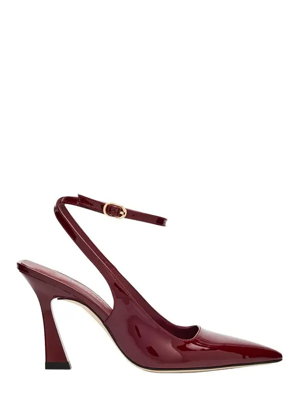STUART WEITZMAN Patent Leather Ankle-strap Pumps - Rosewood
