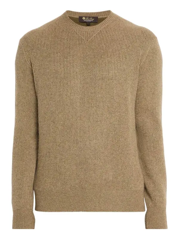 Loro Piana Mersey Baby Cashmere Crewneck Sweater - Tree-lined Field