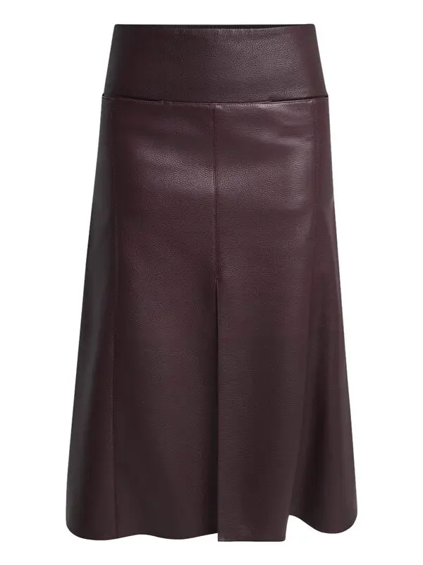 Women's Burgundy Leather Skirts – Mini, Midi Maxi Editorialist