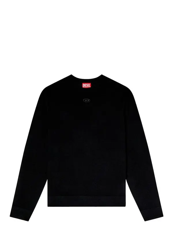 Diesel K-valiam Cutout Logo Crewneck Sweater - Deep/black