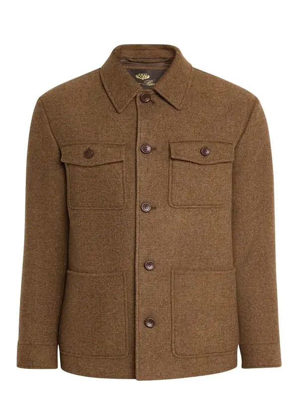 Loro Piana Devis Caban Wish Wool And Cashmere Jacket - Light Brown Chestnut