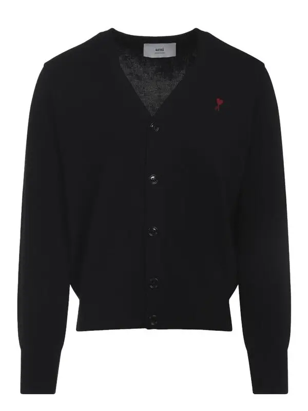 Ami Adc Cardigan - Black