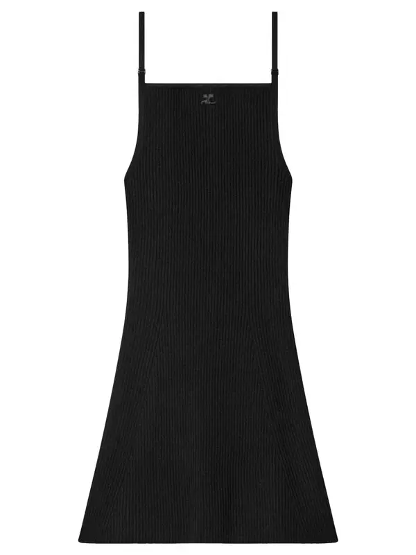 COURREGES Logo Mini Dress - Black
