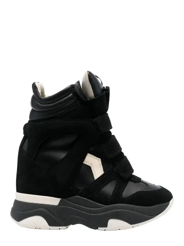 Isabel Marant Balskee Leather High-top Sneakers - Black