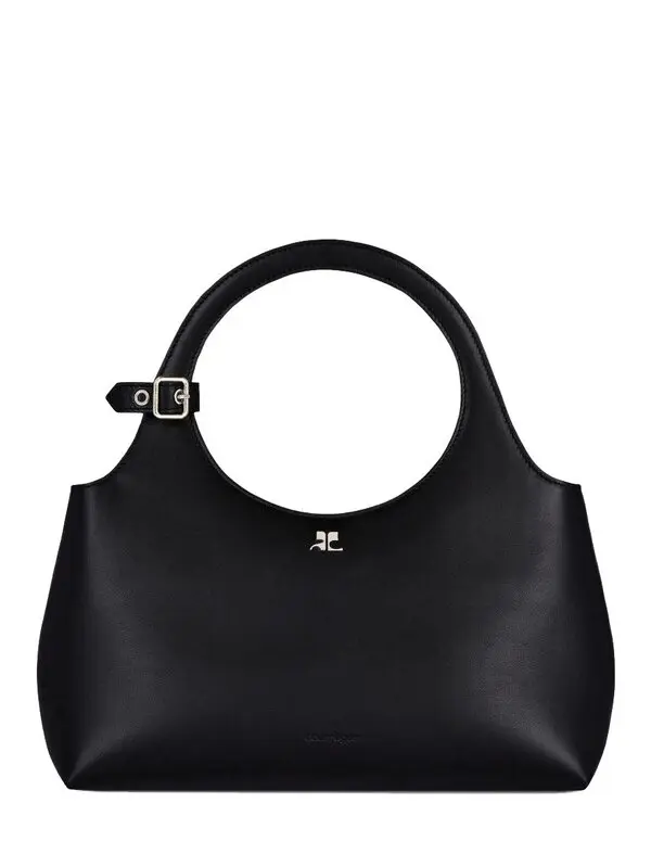 COURREGES Leather Handbag - Black