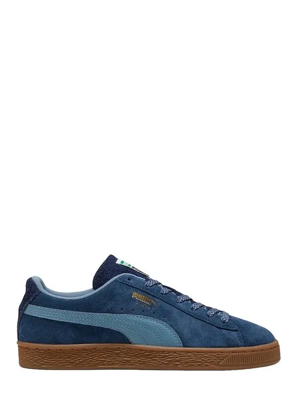 PUMA Suede Lace Up Sneakers - Persian Blue/gum