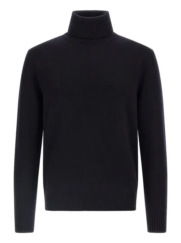 BALLANTYNE Wool Turtleneck Sweater - Blue