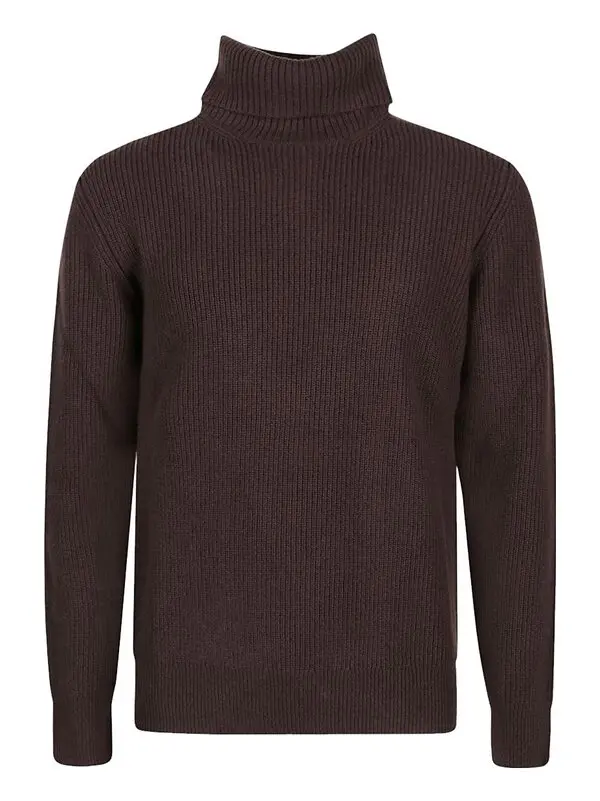 BALLANTYNE Turtleneck Sweater - Brown