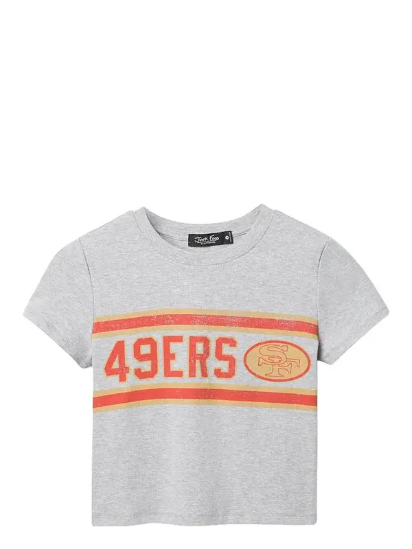 Junk Food Clothing Nfl San Francisco 49ers Sideline Baby Tee - Heather Grey