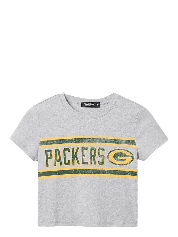 Junk Food Clothing Nfl Green Bay Packers Sideline Baby Tee - Heather Grey
