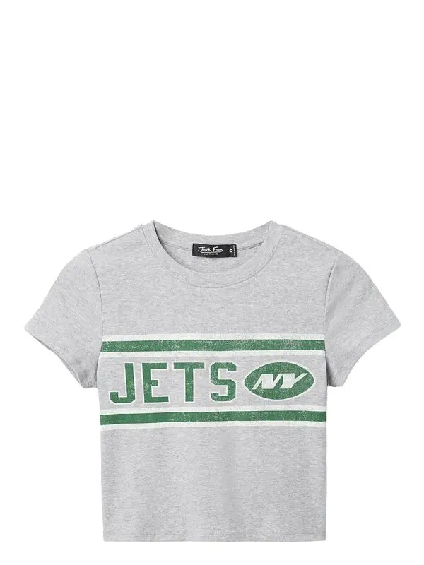 Junk Food Clothing Nfl New York Jets Sideline Baby Tee - Heather Grey