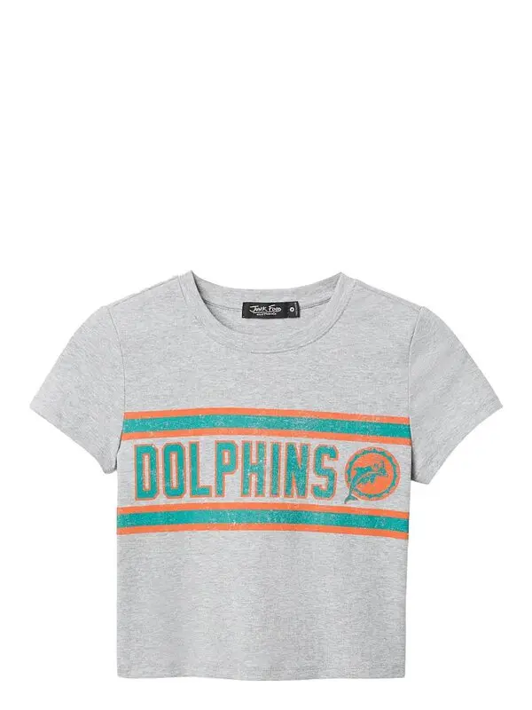 Junk Food Clothing Nfl Miami Dolphins Sideline Baby Tee - Heather Grey