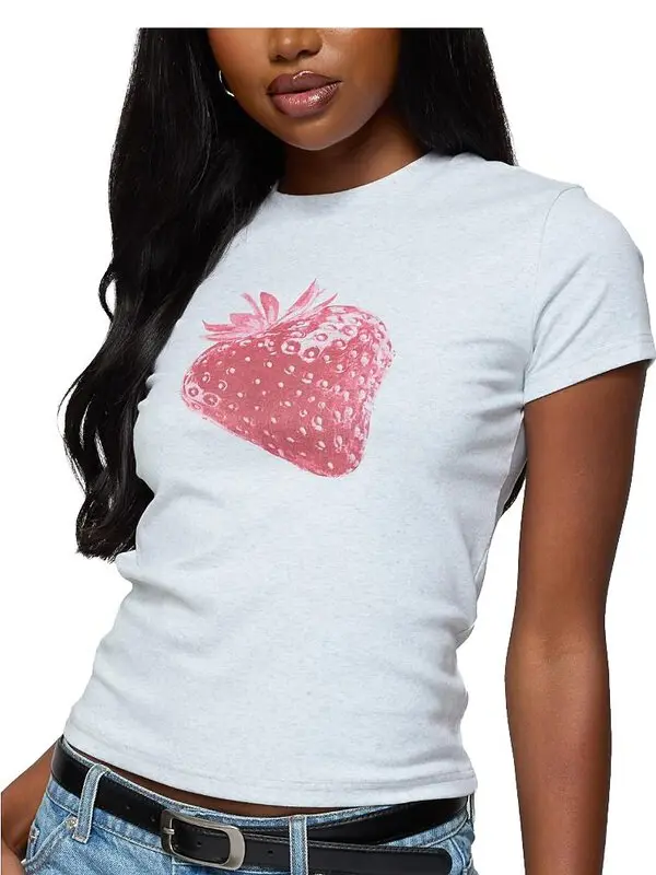 EDIKTED Sweet Berry T-shirt - Gray-melange