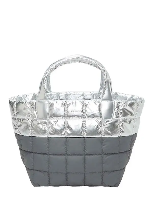 VEE COLLECTIVE Porter Tote Medium - Silver/grey
