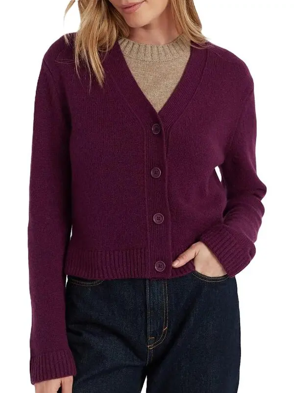 Chinti & Parker Cashmere Cardigan - Mulberry