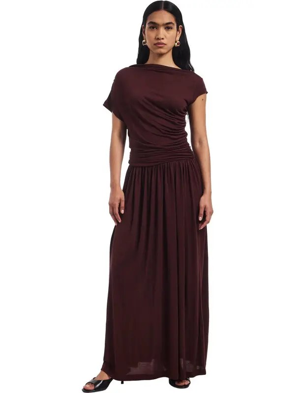 NINETY PERCENT Priam Maxi Dress - Bordeaux