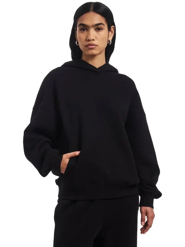 NINETY PERCENT Signature Organic Cotton Hoodie - Black