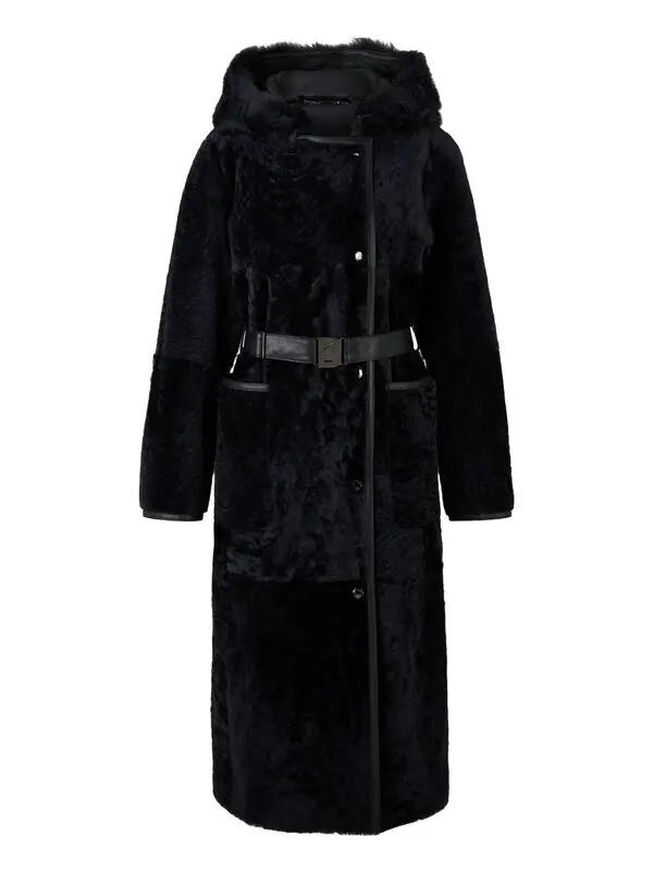 Bogner Lambskin Peyton Coat - Anthracite