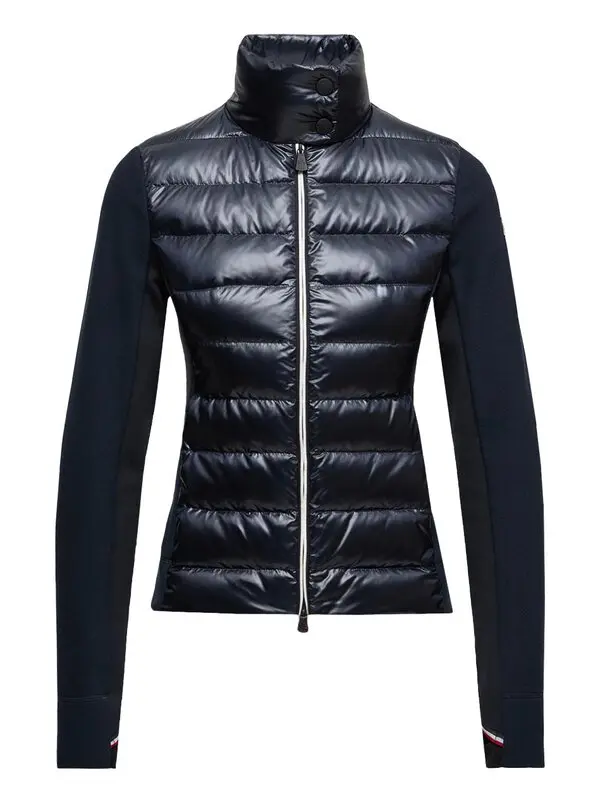 Moncler Padded Zip-up Fleece Sweatshirt - Blue