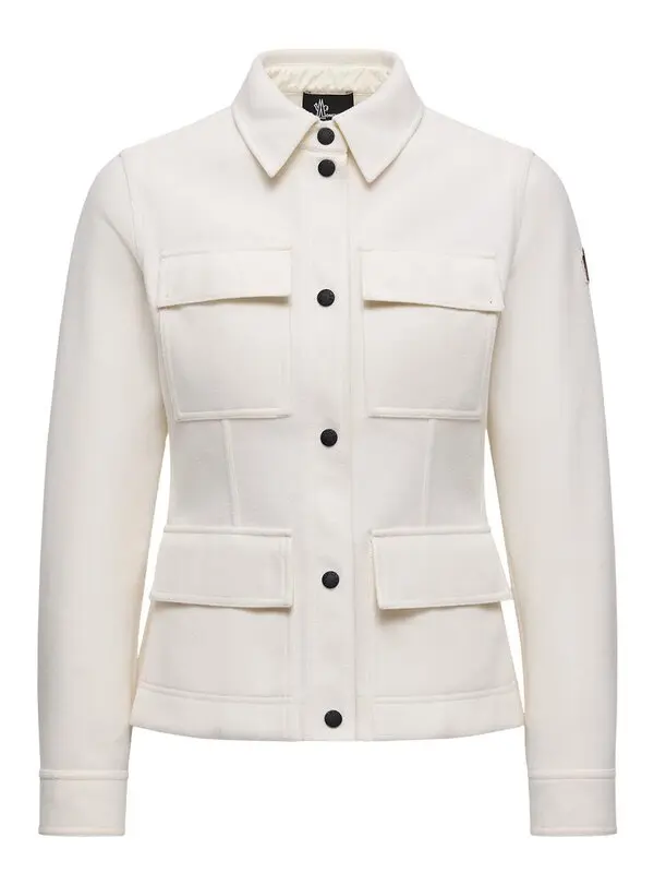Moncler Interlock Long Sleeve Shirt - White