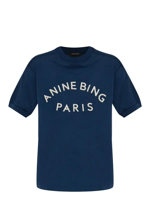 ANINE BING Jaylin T-shirt - Navy Blue