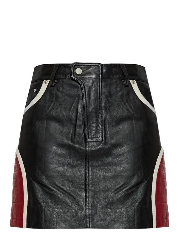 GESTUZ Gzyvette Leather Skirt - Black