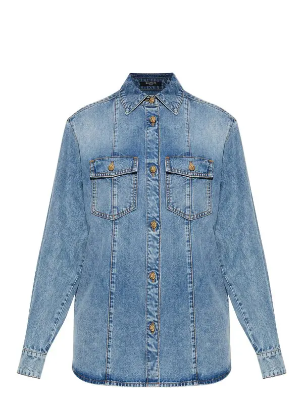 Balmain Denim Shirt - Blue