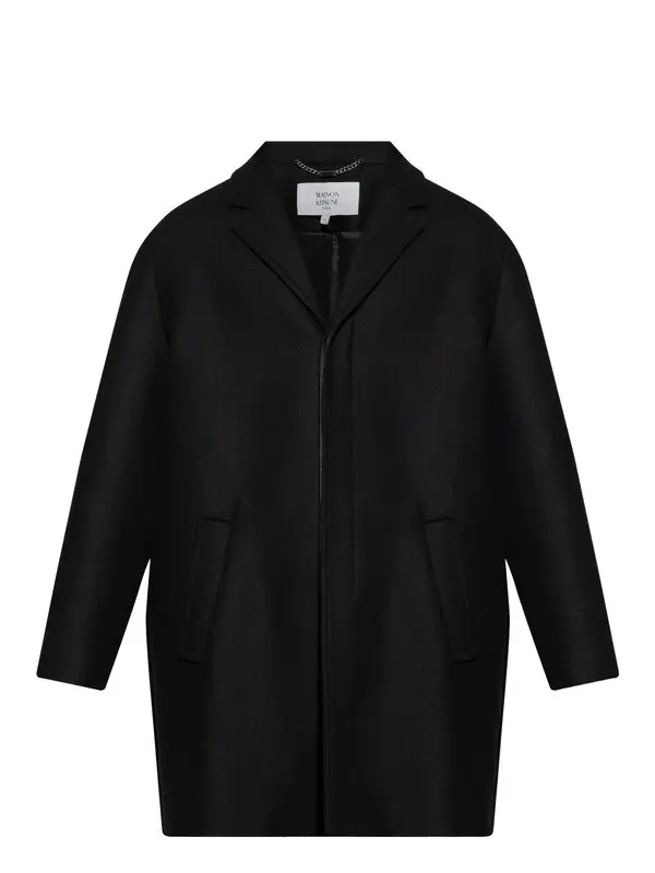 Maison Kitsuné Wool Coat - Black