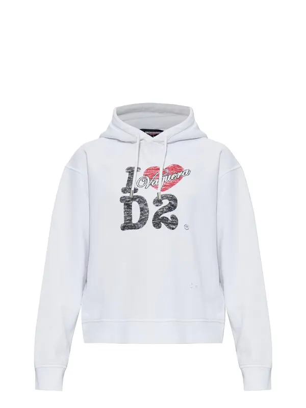 Dsquared2 X Vaquera Printed Hoodie - White