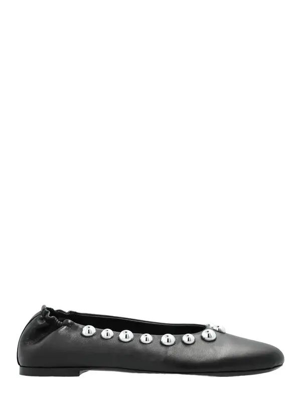 IRO PARIS Leather Ballerinas With Studs - Black