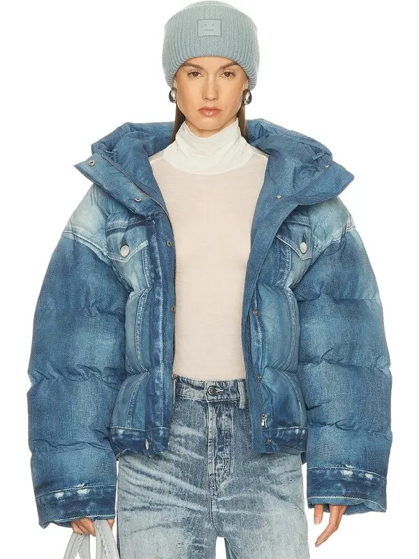 Acne Studios Omenra Puffer Jacket - Denim Blue
