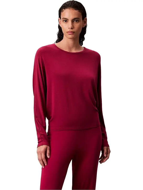 Calvin Klein Ultra-light Lounge Dolman T-shirt - Beet Red