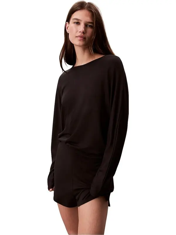 Calvin Klein Ultra-light Lounge Dolman T-shirt - Black