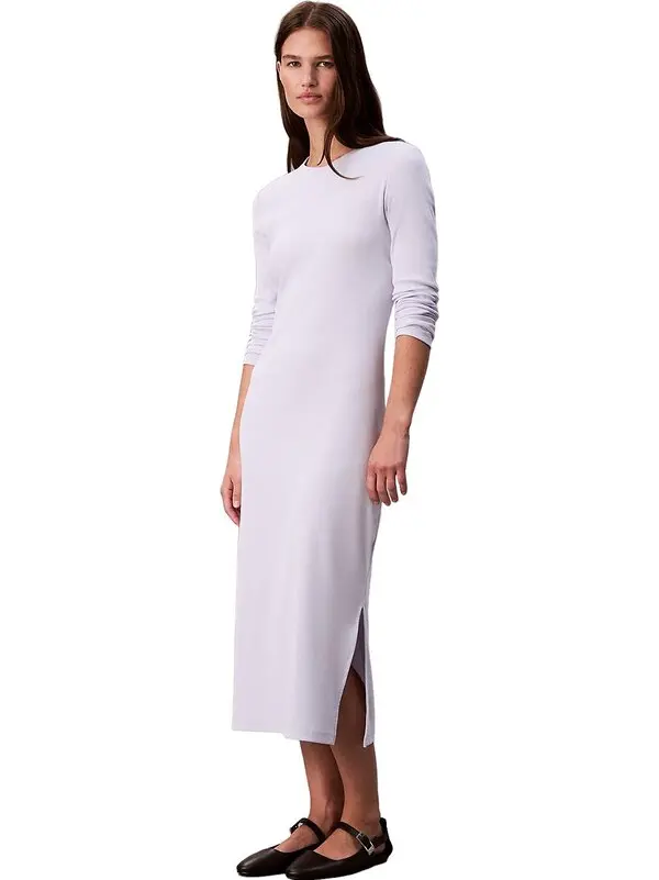 Calvin Klein Contour Slim Midi Dress - Lacey Lilac