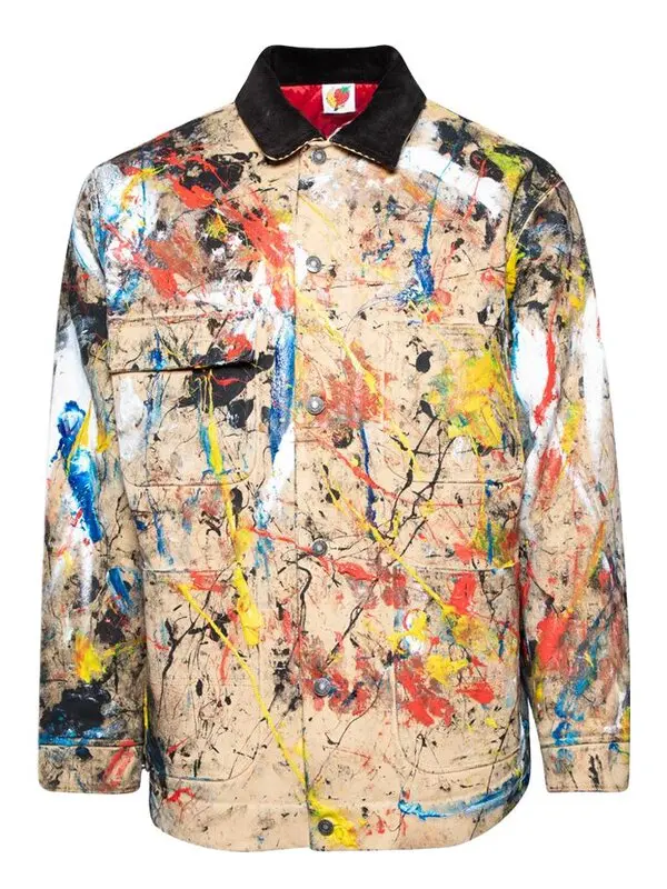 SKY HIGH FARM WORKWEAR Hand Painted Chore Coat - Multicolor