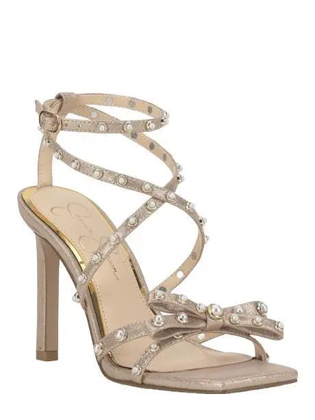 Jessica Simpson Loelva Studded Strappy Sandal - Champagne