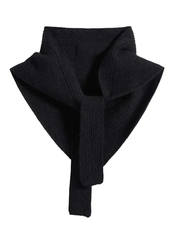 Jacquemus Alpaca And Wool-blend Shawl - Black 990
