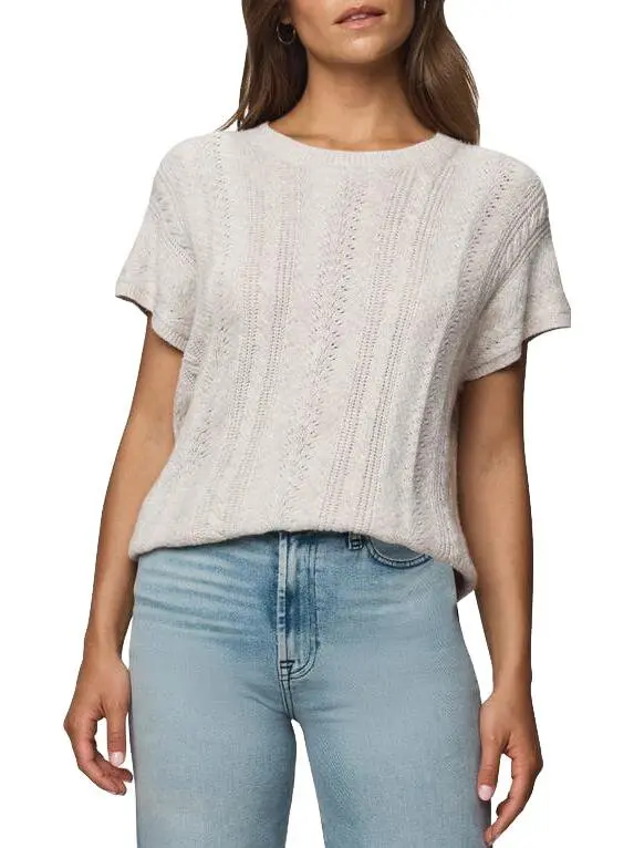 Splendid Raelynn Pointelle Knit Sweater - Pale Oak Heather