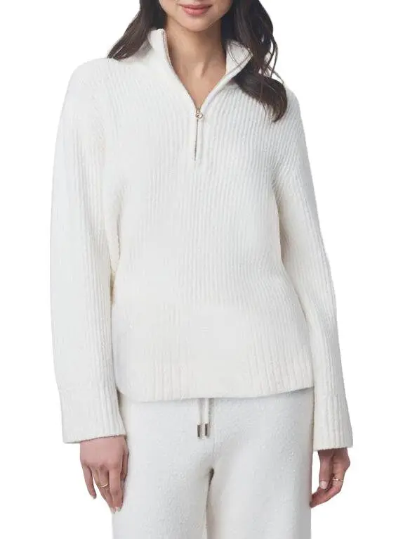 Splendid Quarter-zip Relaxed Sweater - Snow