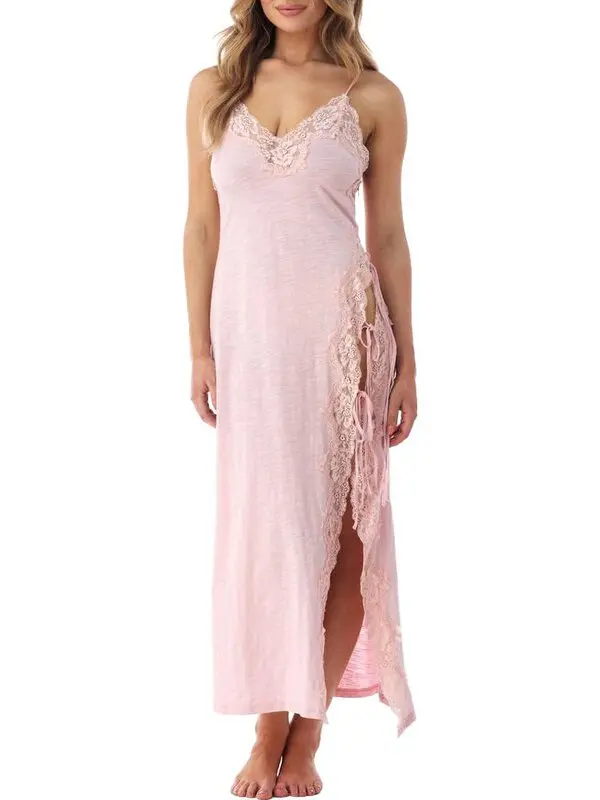 SKY Textured Cotton Nightgown - Pink