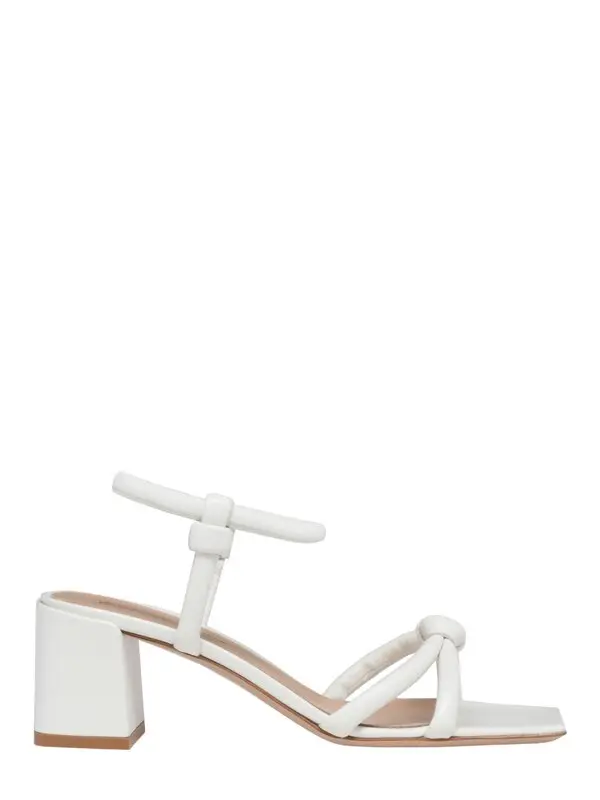 GIANVITO ROSSI Juno 55 Squared-toe Sandals - White - Nappa